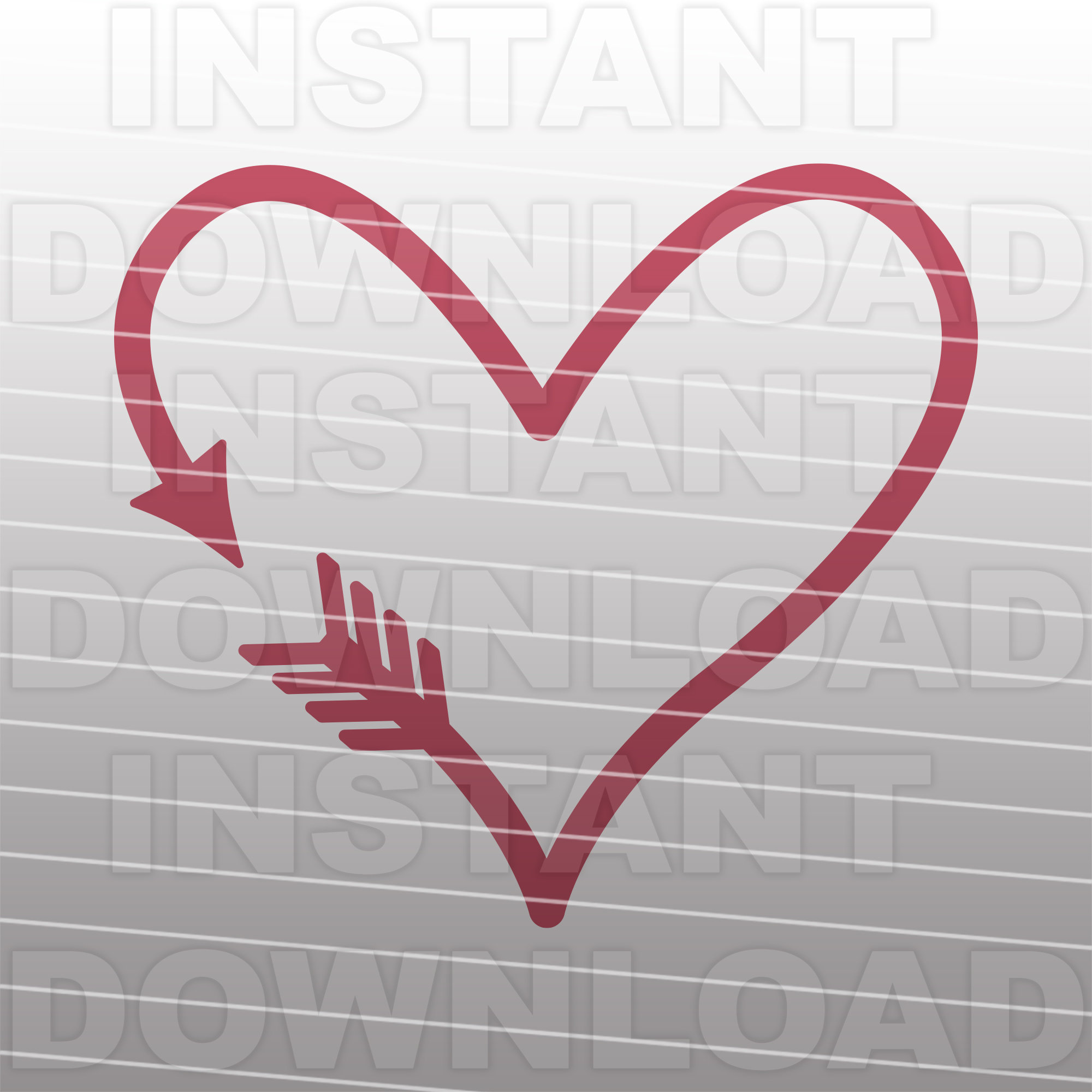 Heart Shaped Arrow SVG Filearrow With Heart Svgwedding | Etsy