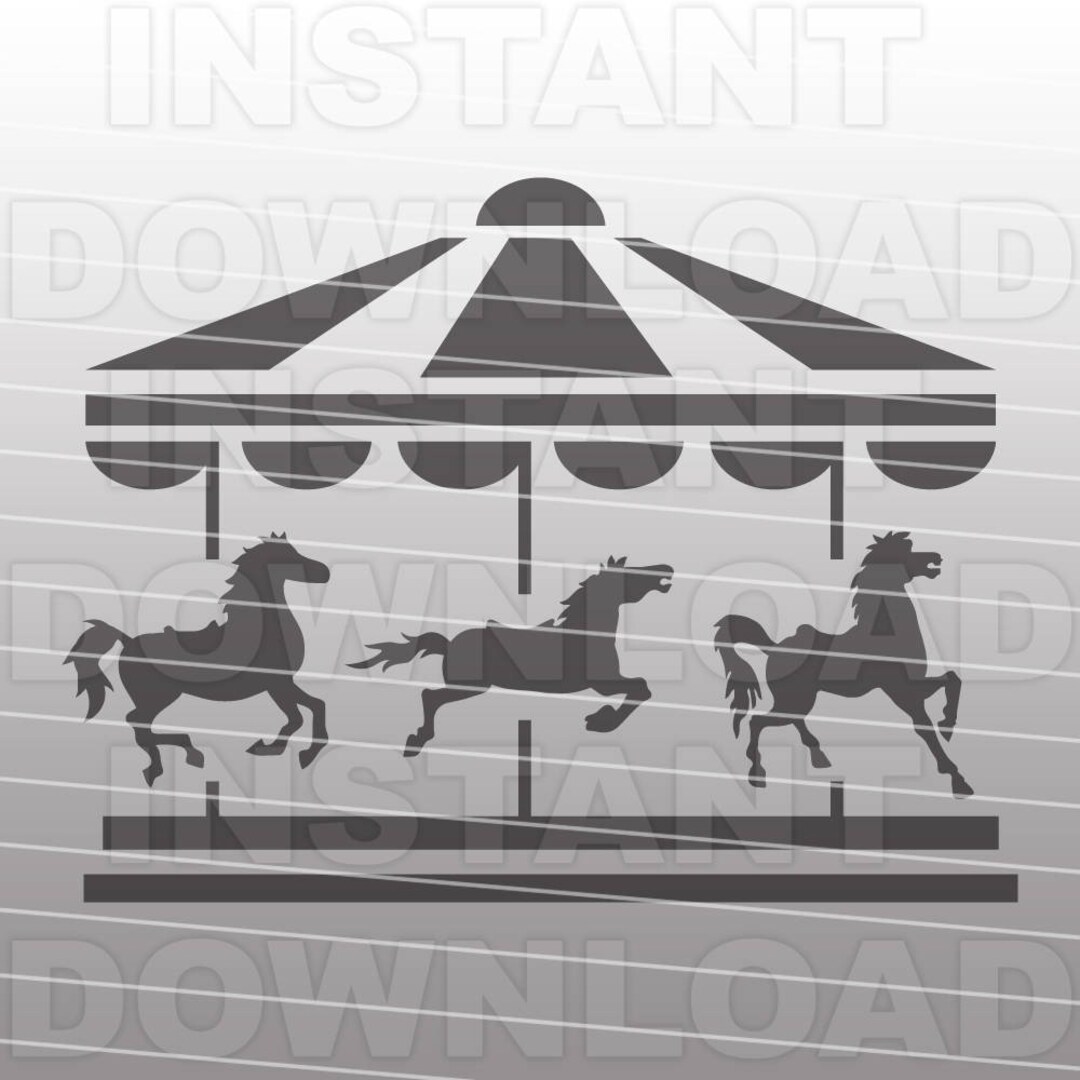 Carousel Horse SVG File,baby Nursery SVG File-cutting Template-vector ...