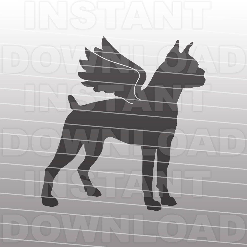 Boxer Dog Angel SVG Filepet Memorial Svgangel Wings | Etsy