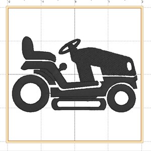 Landscaping Riding Lawn Mower Machine Embroidery Design Download,filled ...