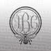 Queen Bee Monogram SVG File,honey Bee SVG File - Commercial & Personal ...
