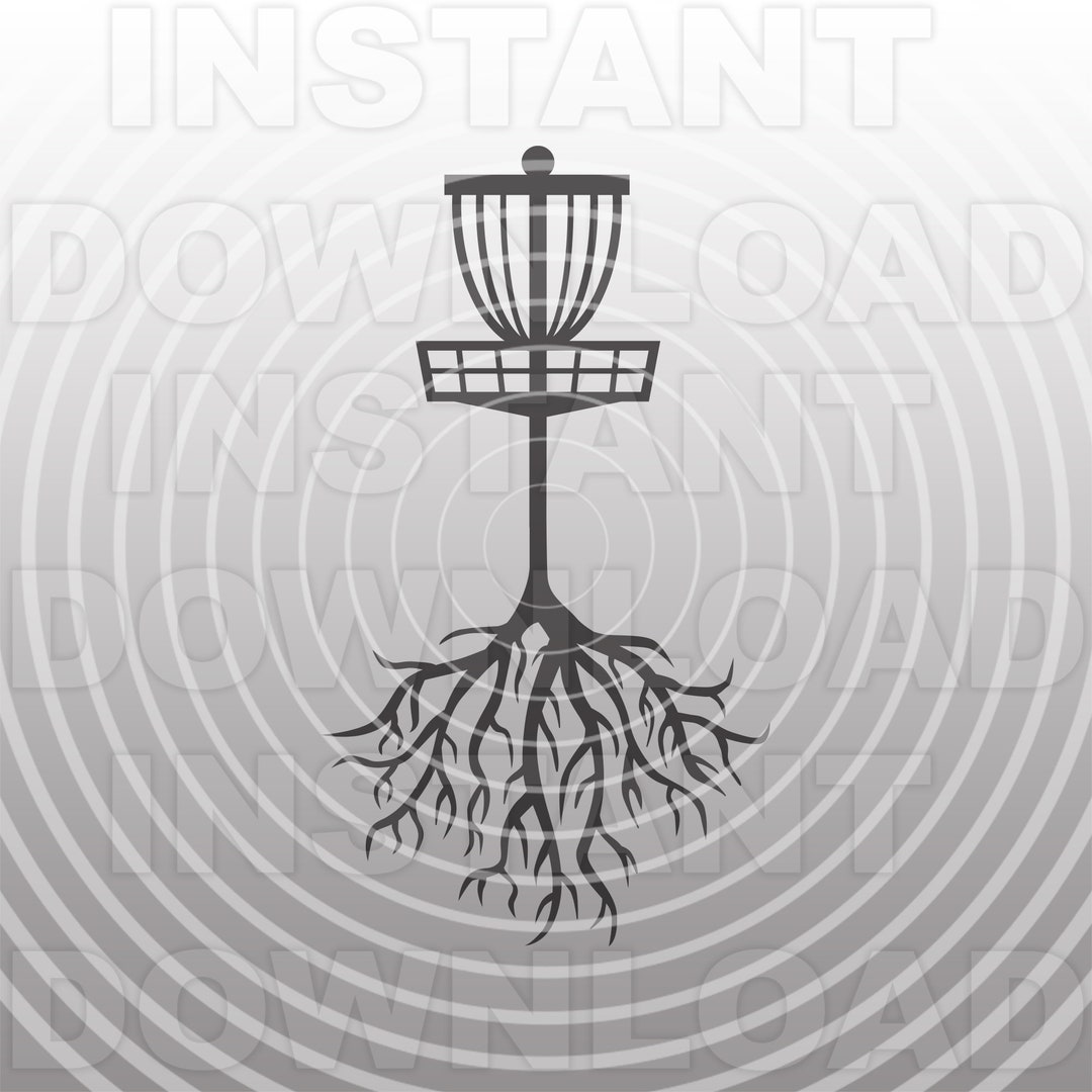 Disc Golf Basket With Tree Roots SVG File,disc Golf SVG -vector Clipart ...