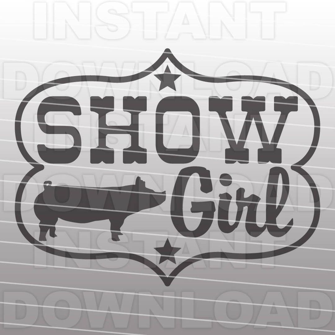 Pig With Show Girl SVG File,show Pig Svg,livestock Svg,farm Animals Svg ...
