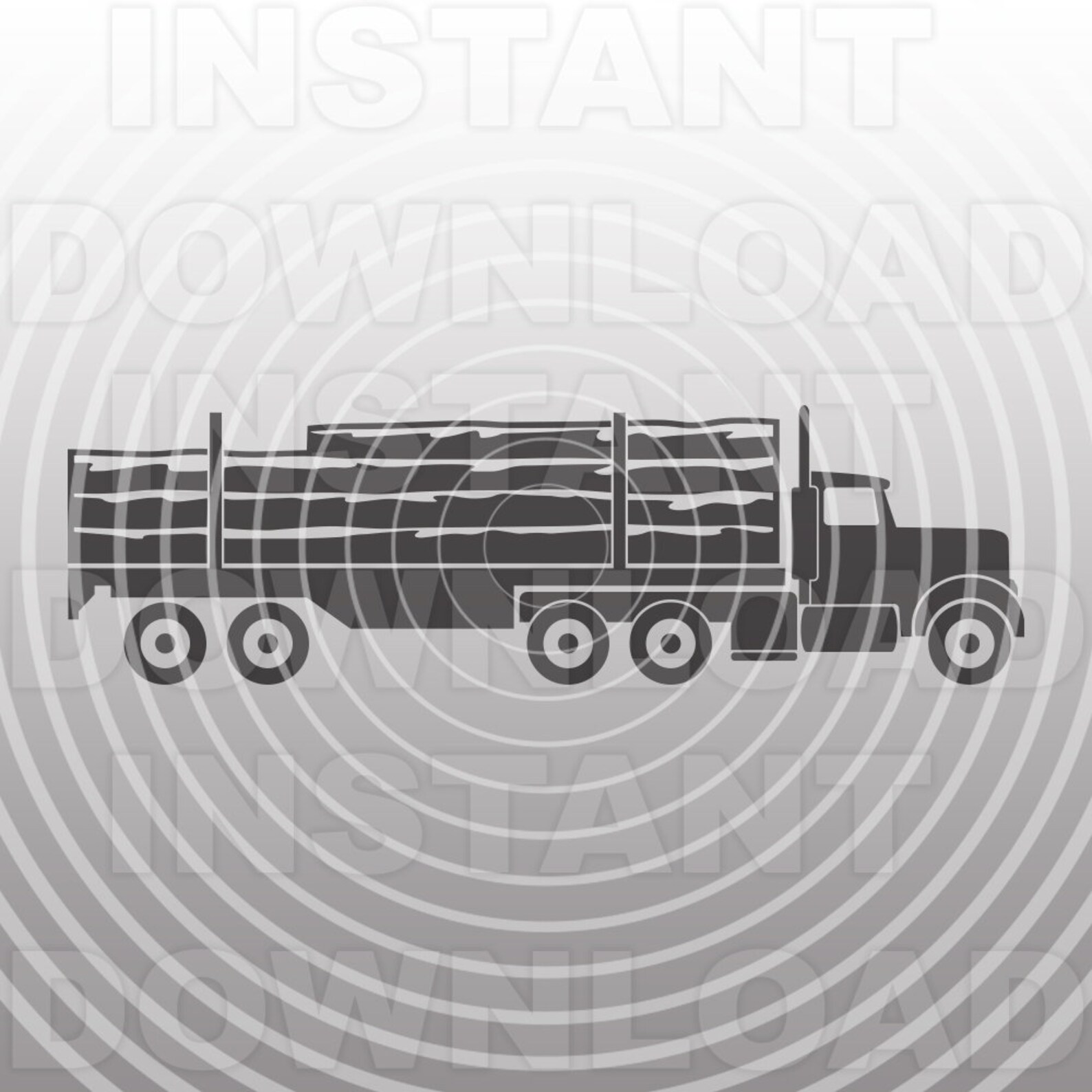Logging Semi Truck SVG Filelogger Svgforestry SVG vector - Etsy