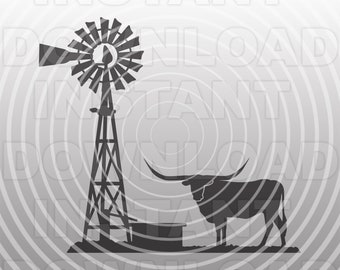 Cattle Ranch Scene Svg - Etsy