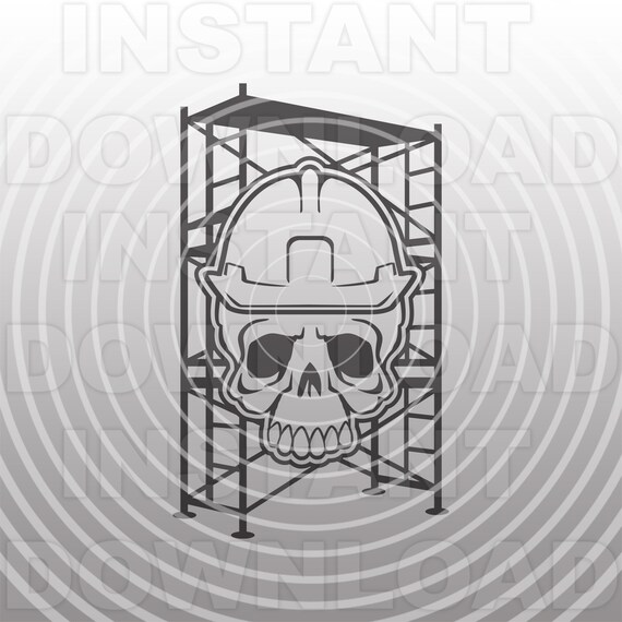 Skull With Hard Hat Scaffold Builder SVG Fileconstruction | Etsy Australia