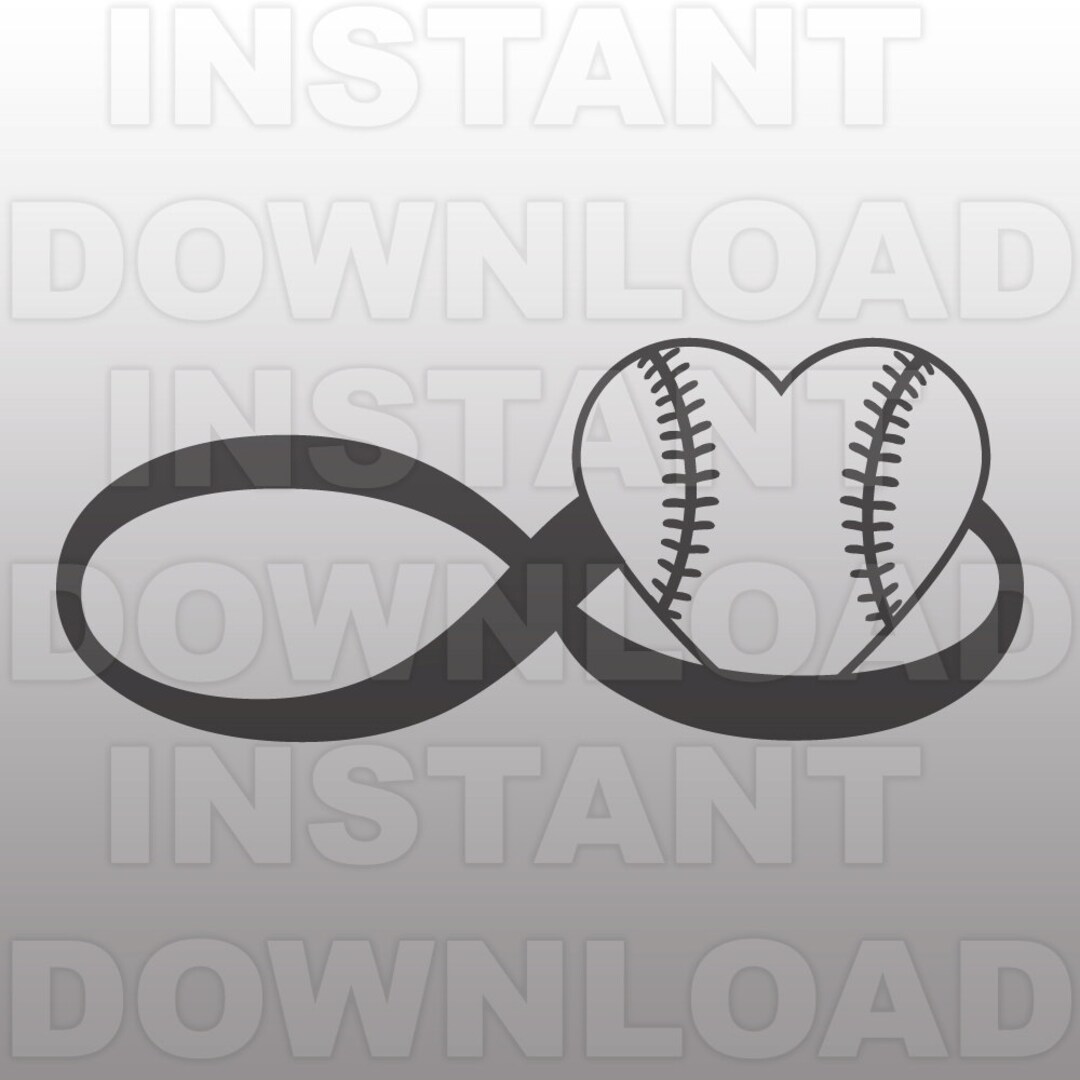 Infinity Love Softball SVG File - Vector Art - Commercial & Personal ...
