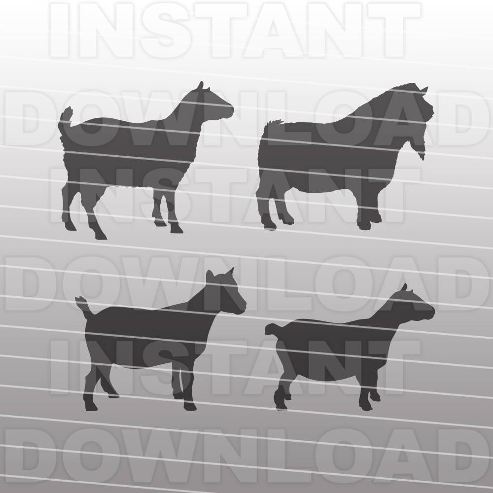 Pygmy Goats SVG File,livestock SVG File,farm Goat Svg -commercial ...