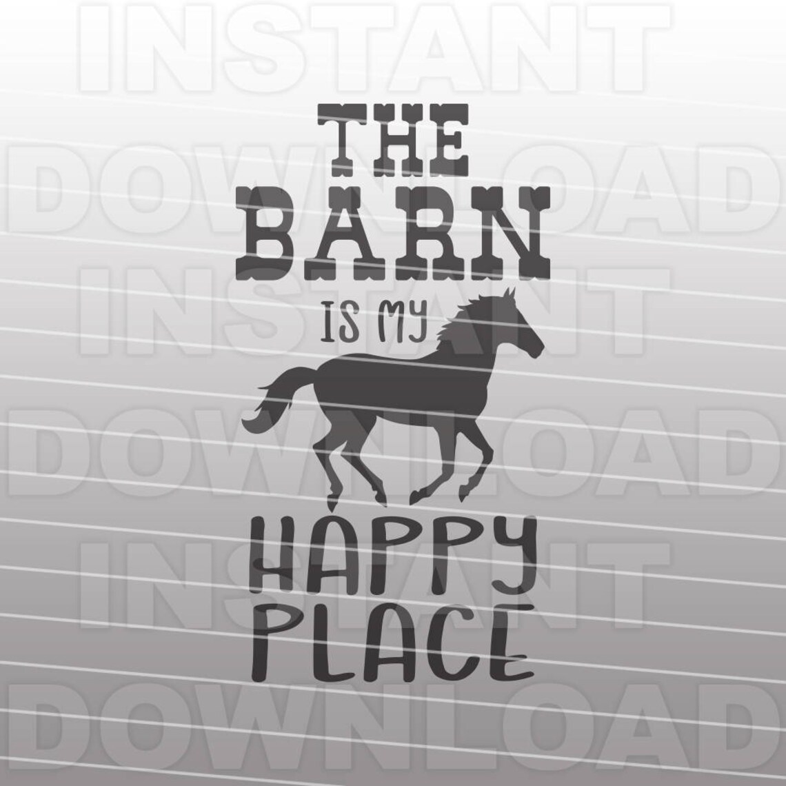 The Barn is My Happy Place SVG File,farm Svg,horse Svg,horse Lover Svg ...