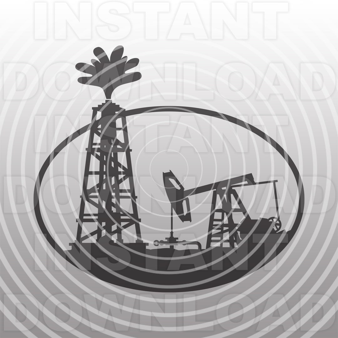 Oil Rig SVG File,oil Derrick Svg,oil Pumpjack Svg -vector Art ...
