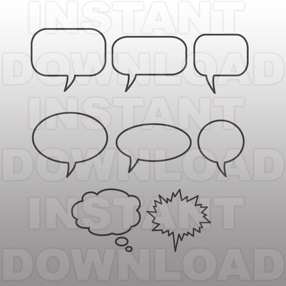 Word Balloon SVG Filespeech Bubble Svgdialogue | Etsy