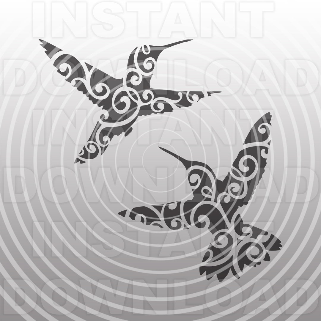 Hummingbirds SVG File,hummingbird Filigree Svg,fairy Garden SVG -vector ...