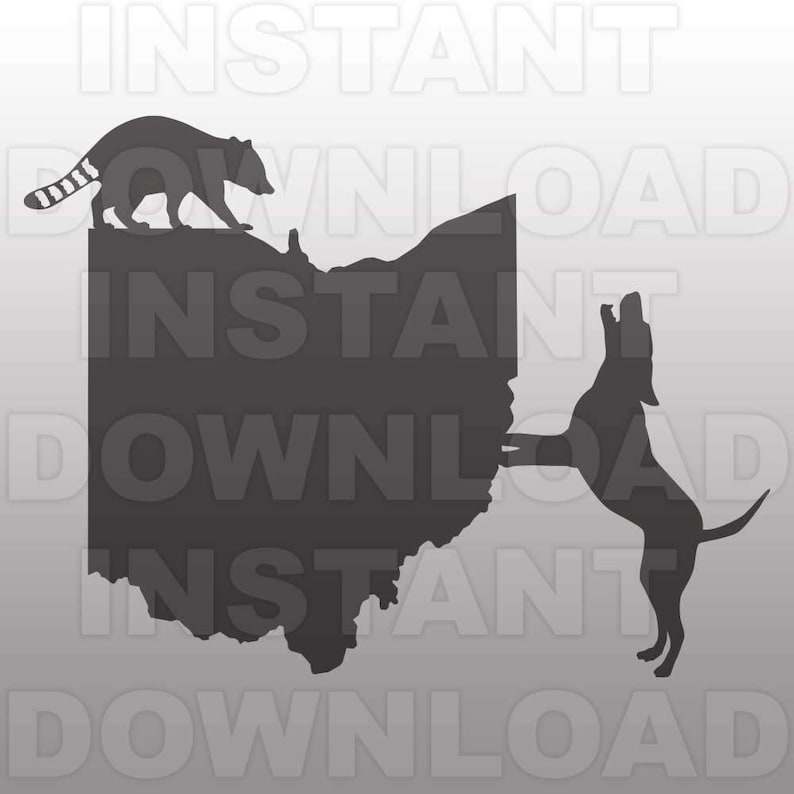 Ohio Coon Hunting SVG Fileraccoon SVG vector Art for - Etsy