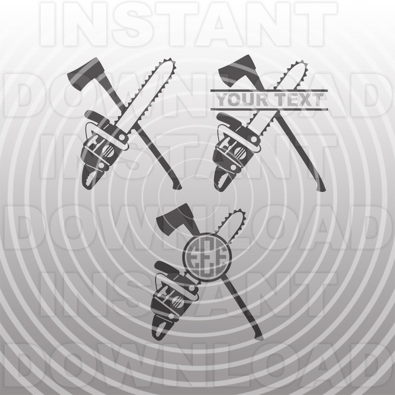 Logging Chainsaw and Axe SVG Filetree Service Svgarborist - Etsy