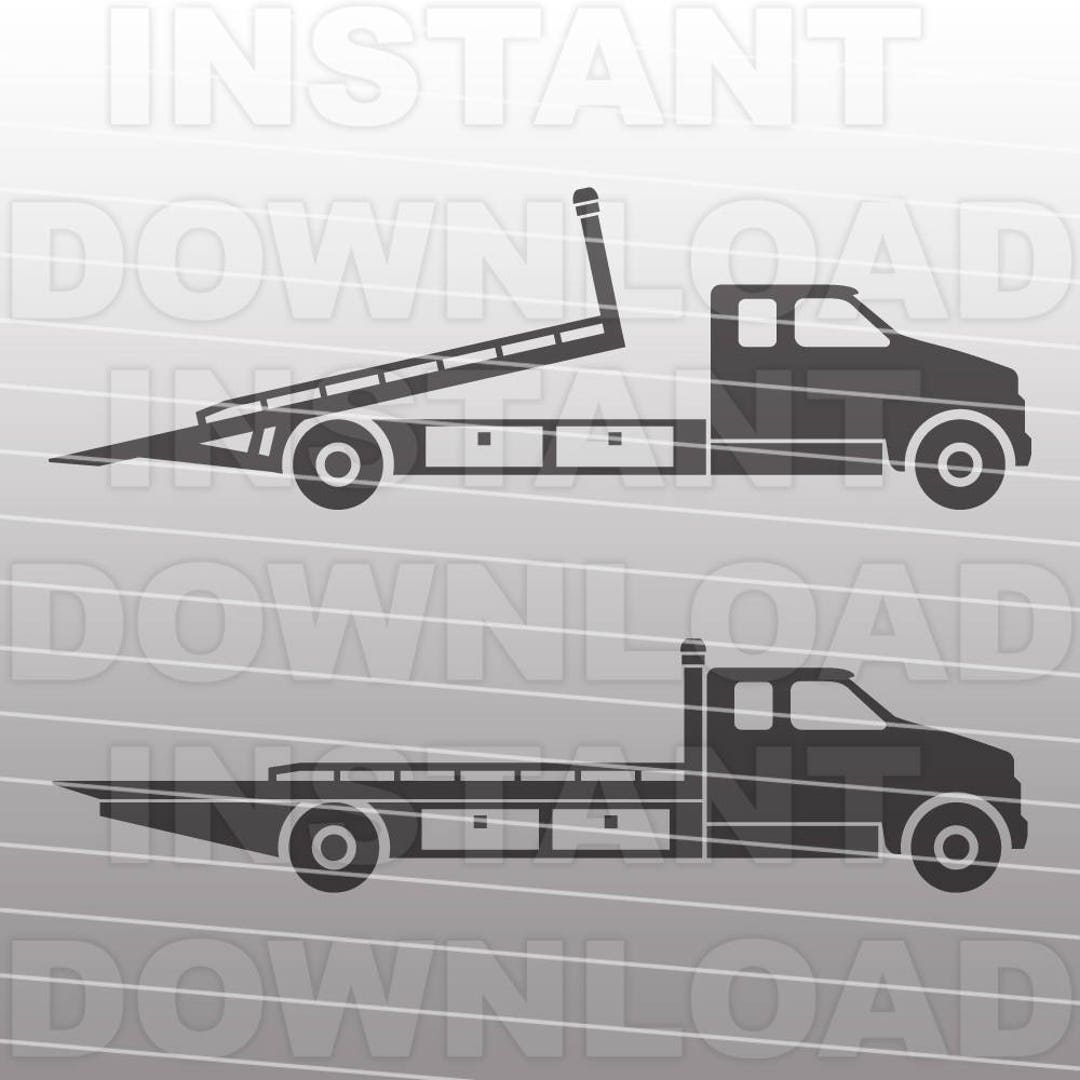 Rollback Truck SVG File,tow Truck SVG File,flatbed Truck SVG ...