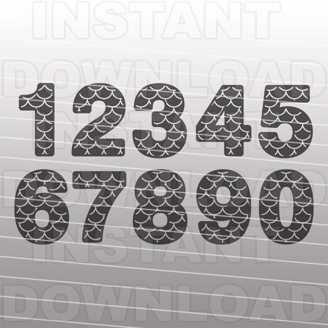 Dragon Scales Numbers SVG File,snake Scales Numbers Svg,fish Scales ...