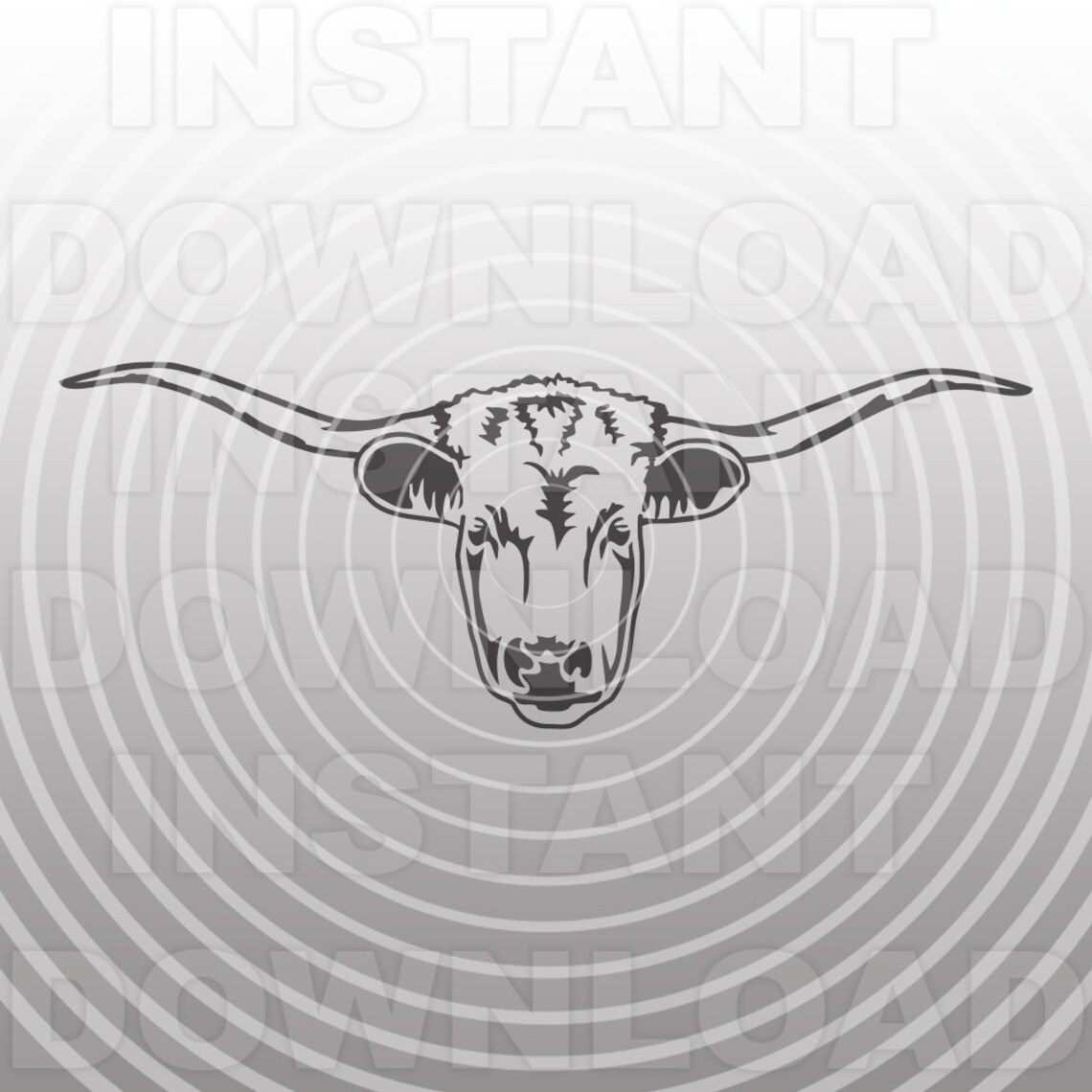 Texas Longhorn SVG File,longhorn Cattle Svg,cow Svg -vector Art ...