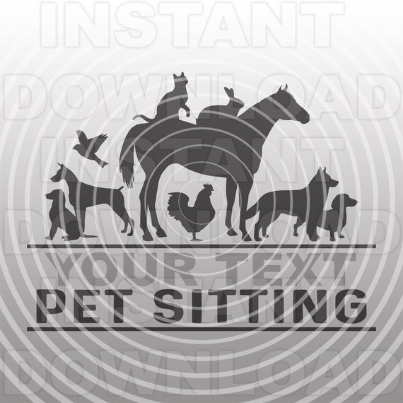 Pet Sitting Business Logo Design SVG Filedog Sitting Svgcat - Etsy