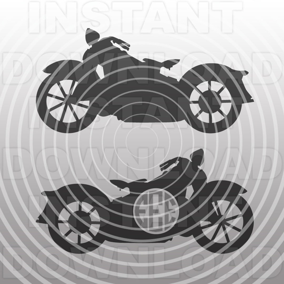 Vintage Antique Motorcycle Monogram SVG File Cutting Template-clip Art ...