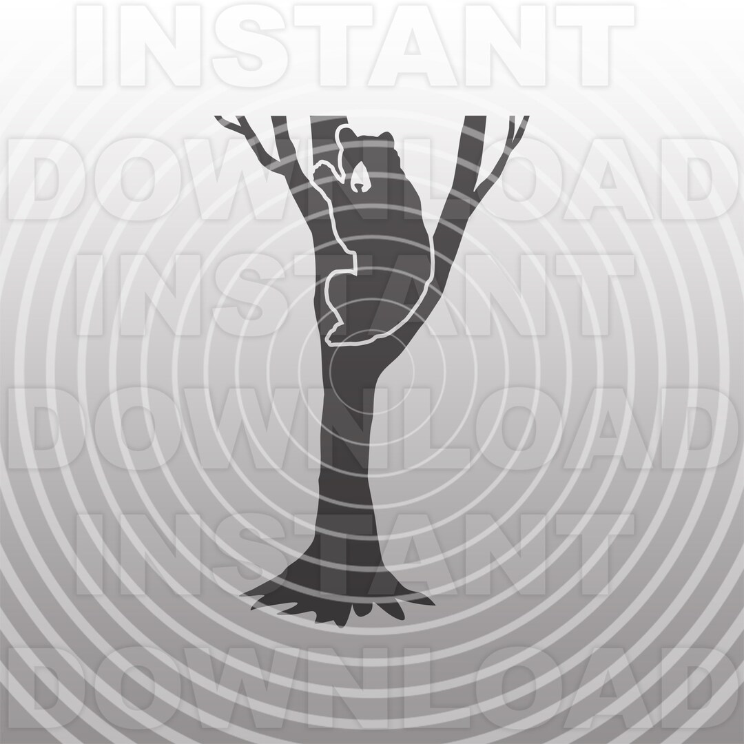 Bear in a Tree SVG File,bear Hunting SVG File -vector Clip Art ...