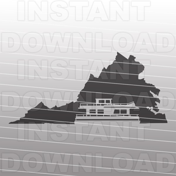 Houseboat Silhouette Svg - Etsy