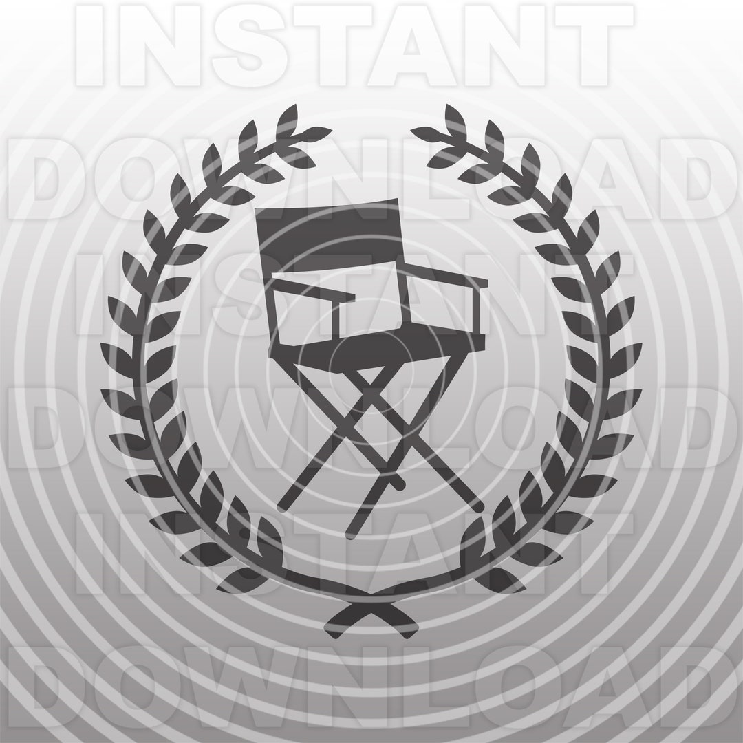 Director Svg,directors Chair With Laurel Wreath SVG File,filmmaker Svg ...