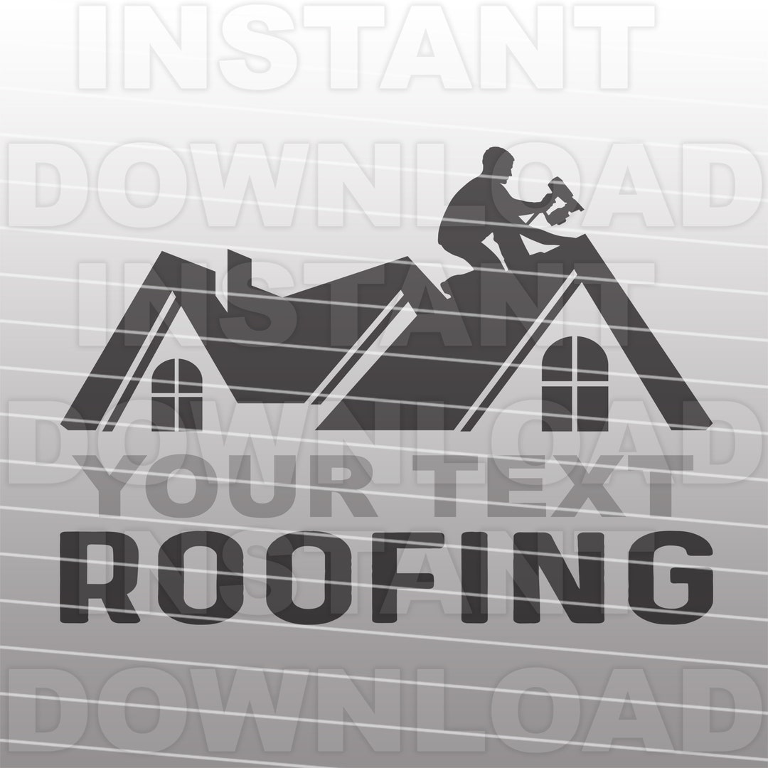 Roofer With Nail Gun SVG File,roofing Contractor Svg,roofing Company ...
