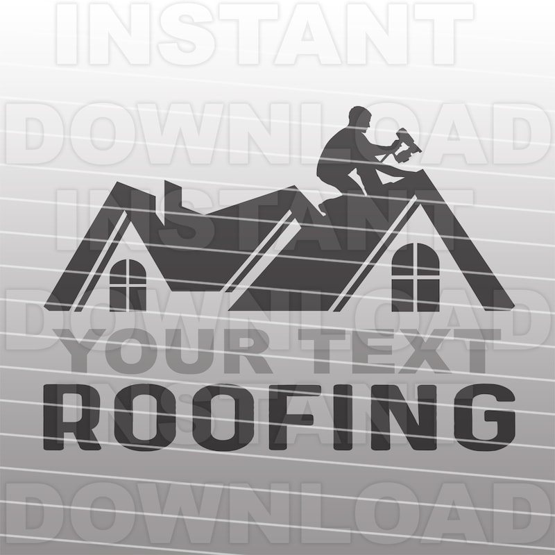 Roofing Logo Clipart - Etsy