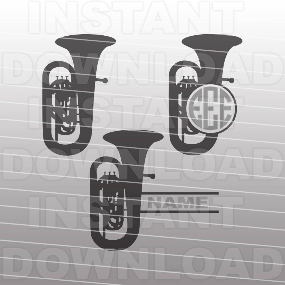Tuba SVG File,marching Band Svg,musical Instrument Svg -commercial ...
