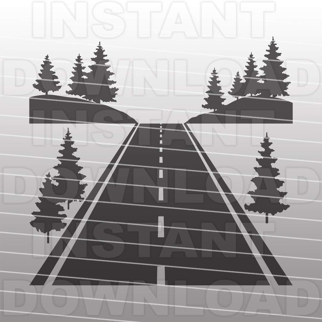Highway SVG File,forest Svg,road Trip Svg,family Vacation Svg,open Road ...