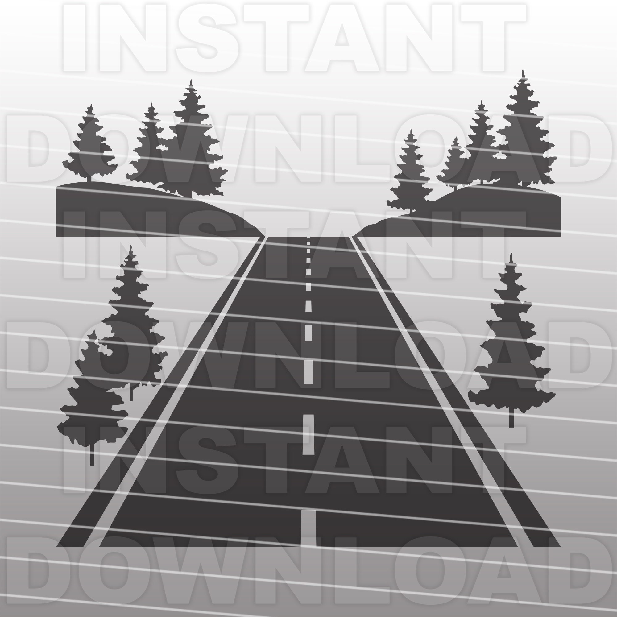 Highway SVG File,forest Svg,road Trip Svg,family Vacation Svg,open Road ...