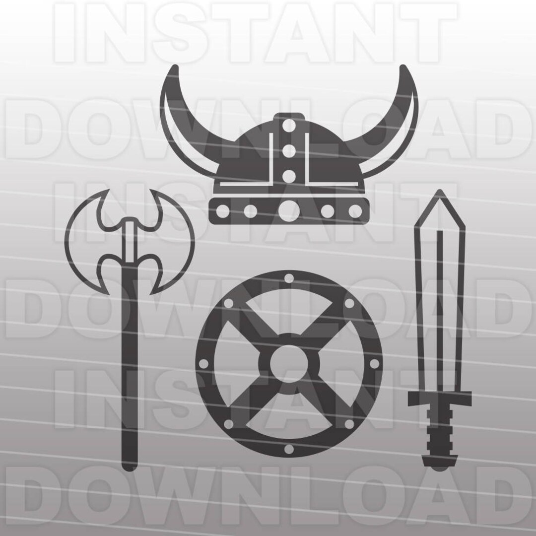Viking SVG File,medieval Weapons Svg,sword Svg,battle Axe Svg -personal ...