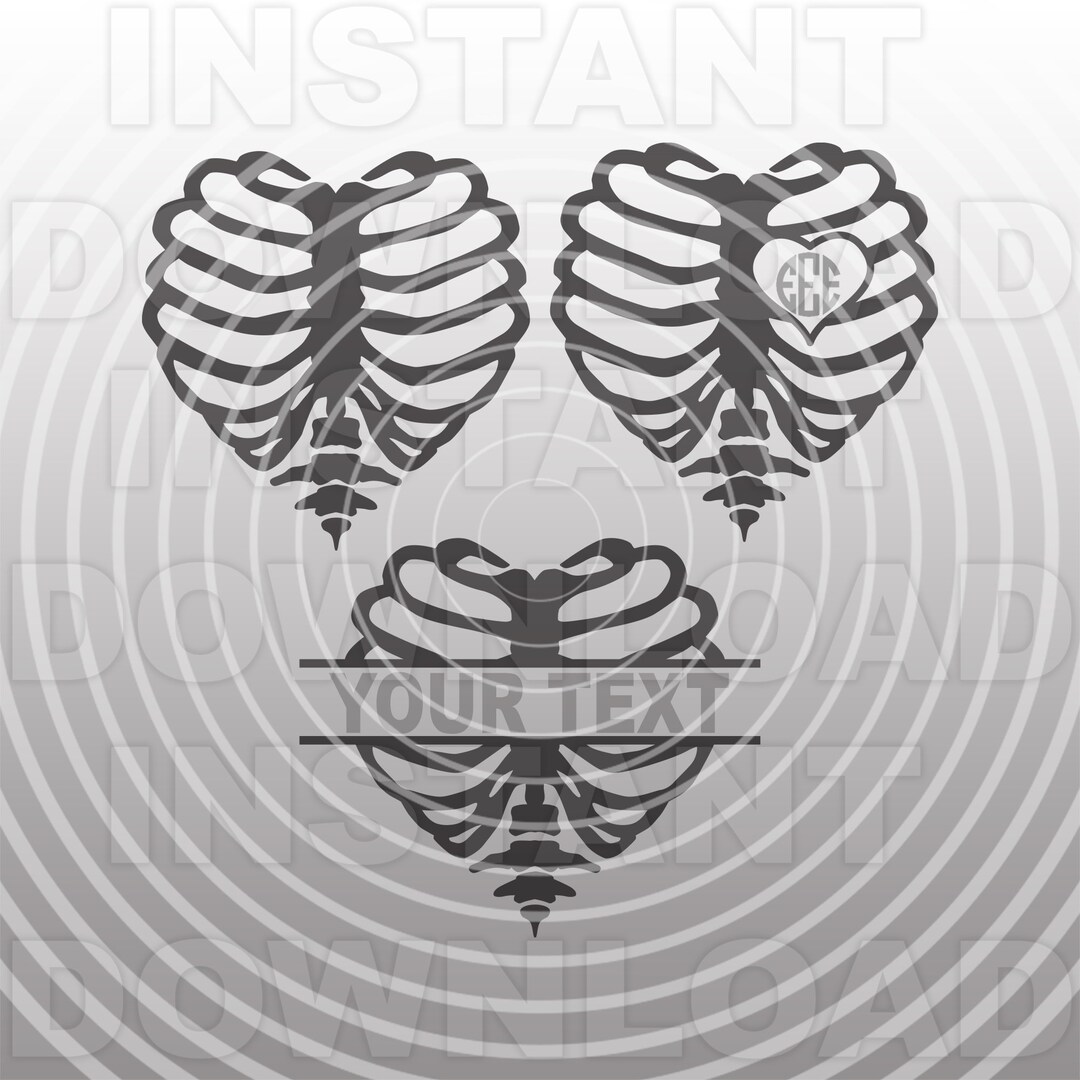 Rib Cage Heart SVG File,rad Tech Svg,x-ray Tech Svg,radiologic ...