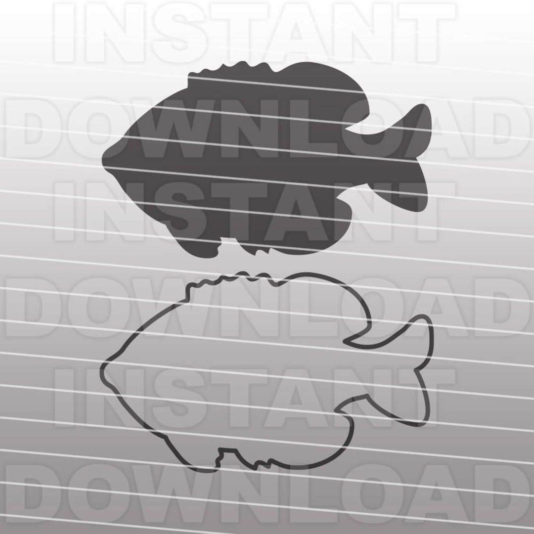 Bluegill SVG File,fishing Svg,bluegill Silhouette Svg -vector Art ...