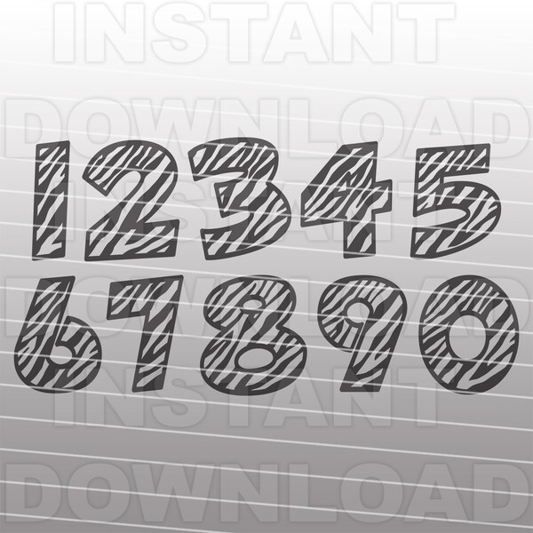 Zebra Numbers - Etsy