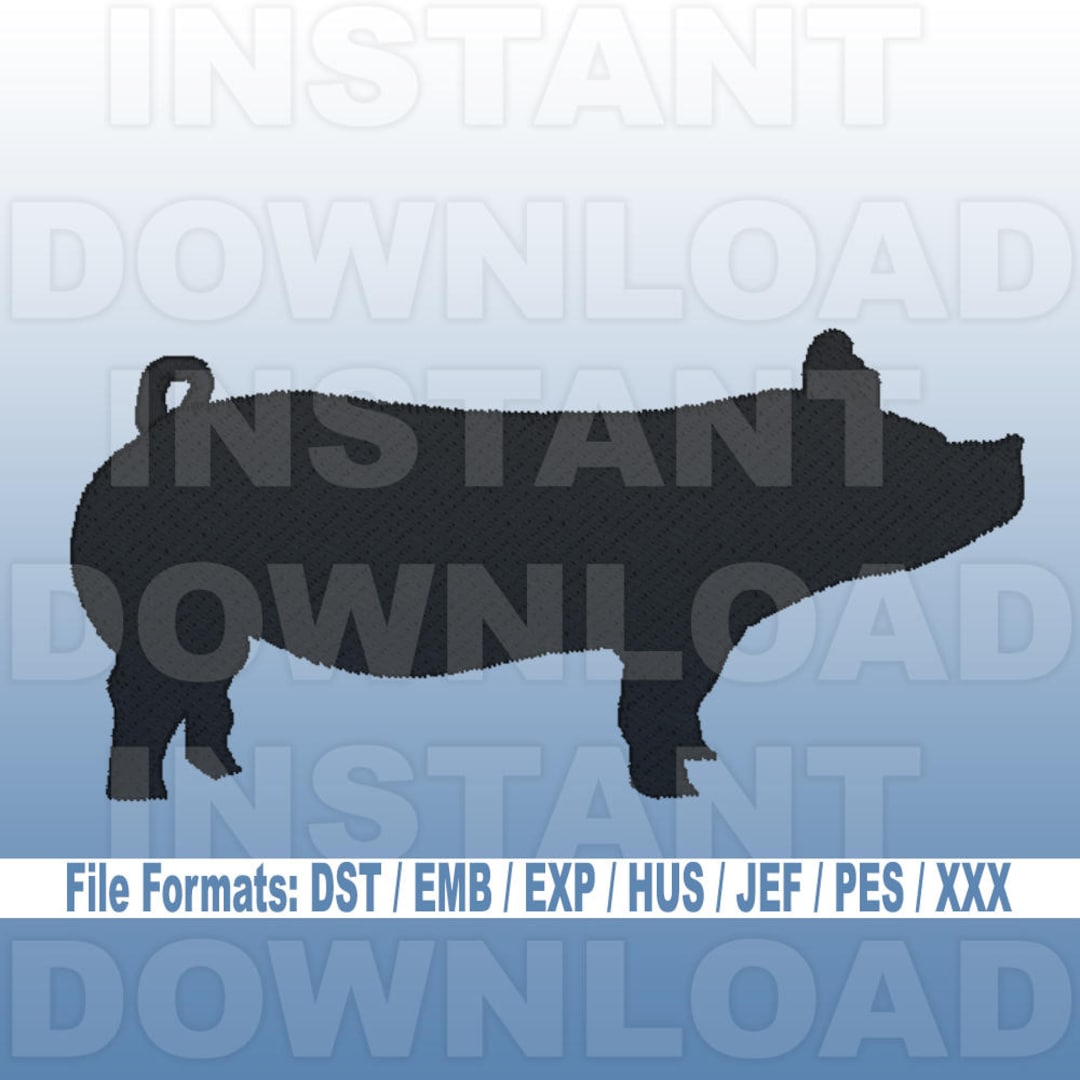Pig Embroidery File - Etsy