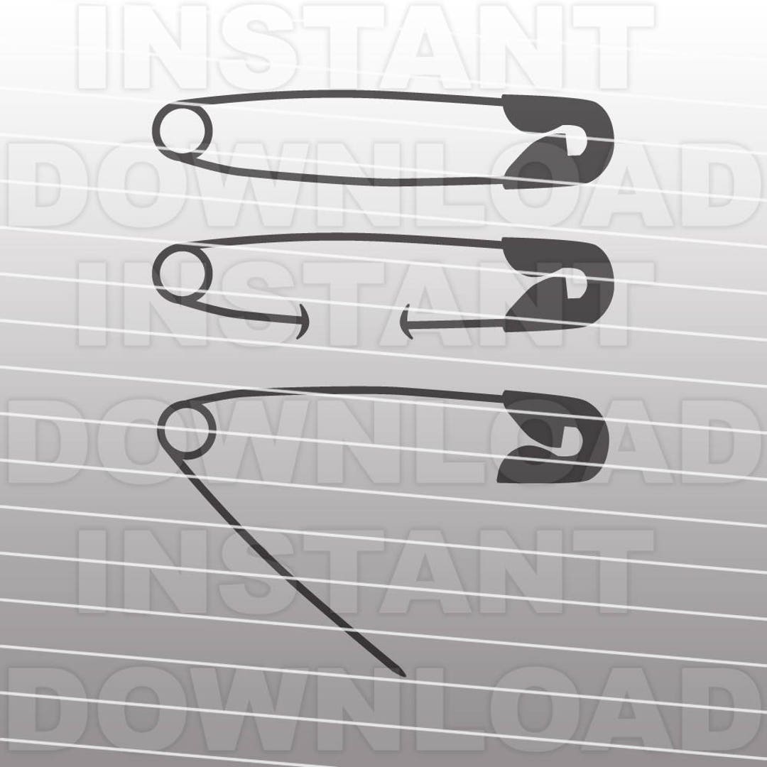 Safety Pin SVG File,diaper Pin SVG -vector Art for Commercial ...