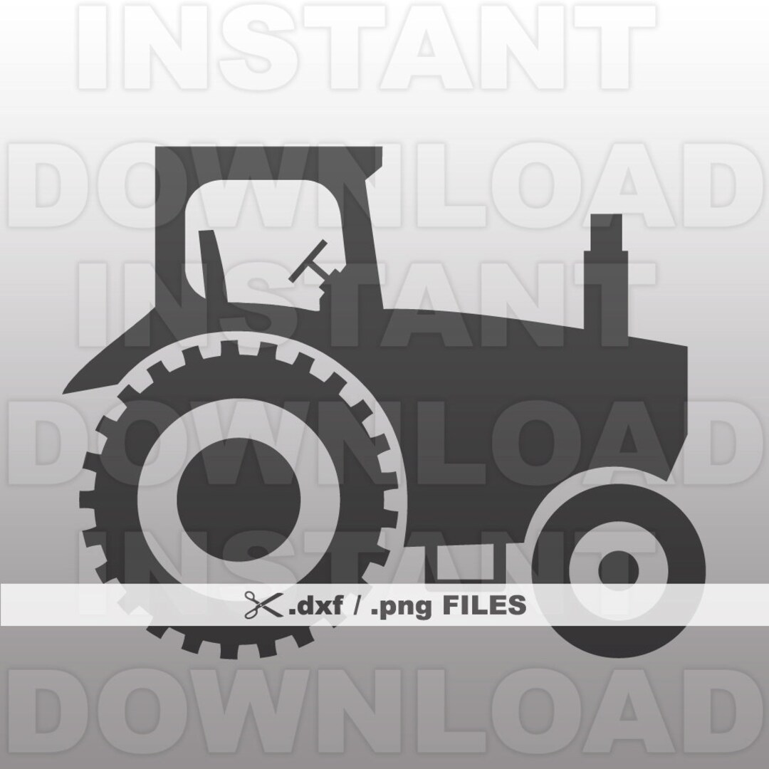 Farm Tractor DXF File - Farm Tractor PNG File - Commercial & Personal ...