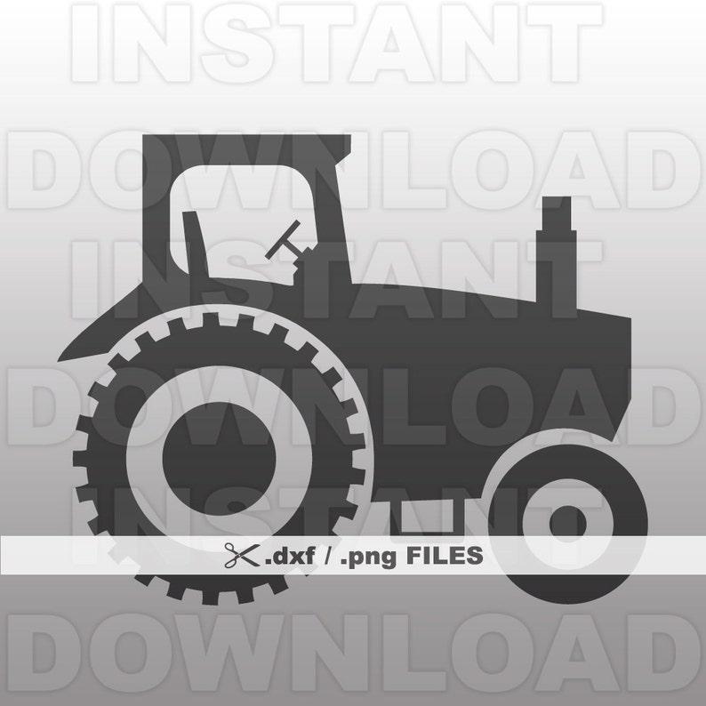 Farm Tractor DXF File Farm Tractor PNG File Commercial & - Etsy