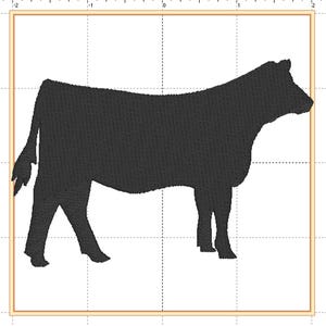 Show Heifer Machine Embroidery Design - Livestock Design - Filled ...