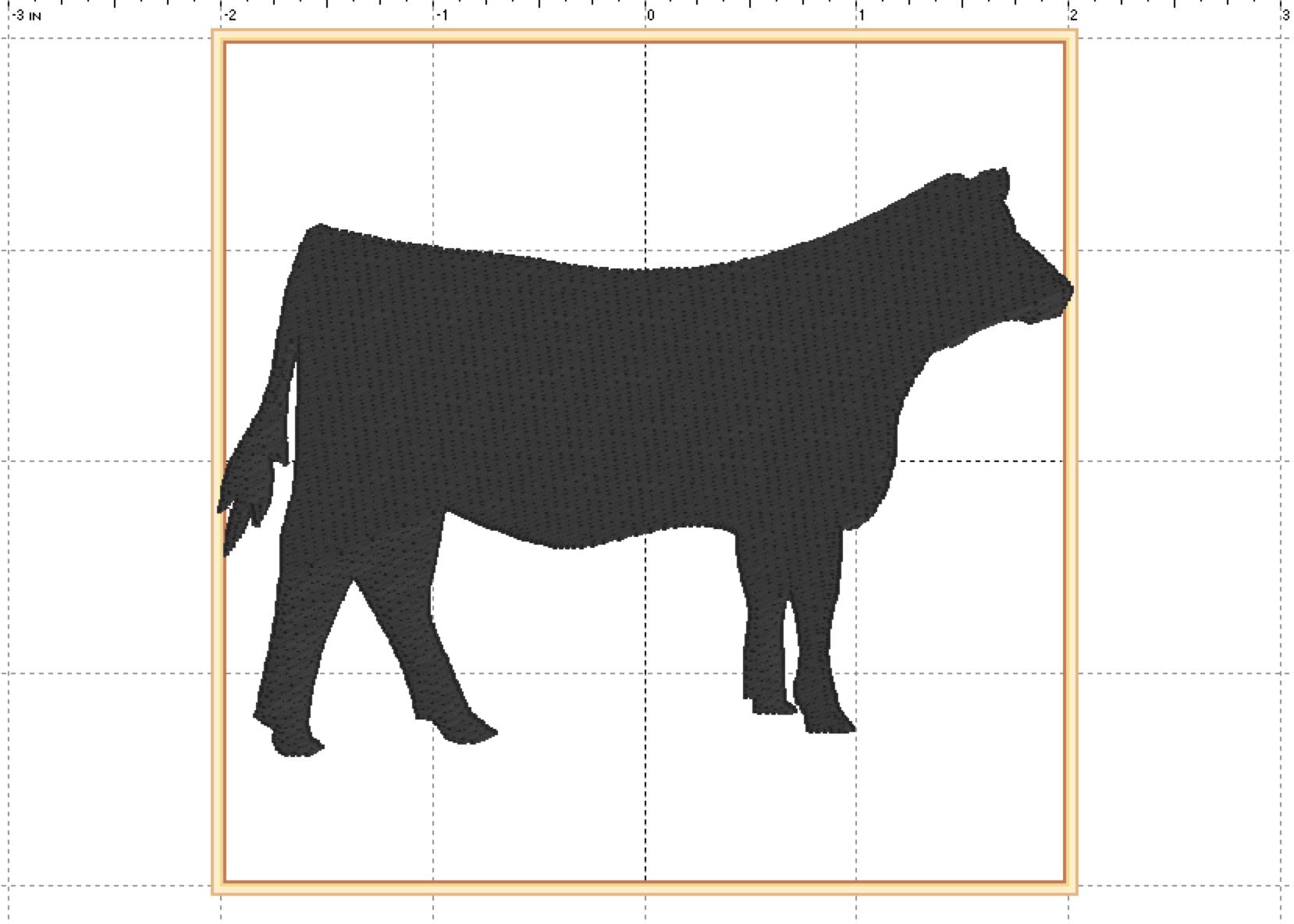 Show Heifer Machine Embroidery Design - Livestock Design - Filled ...