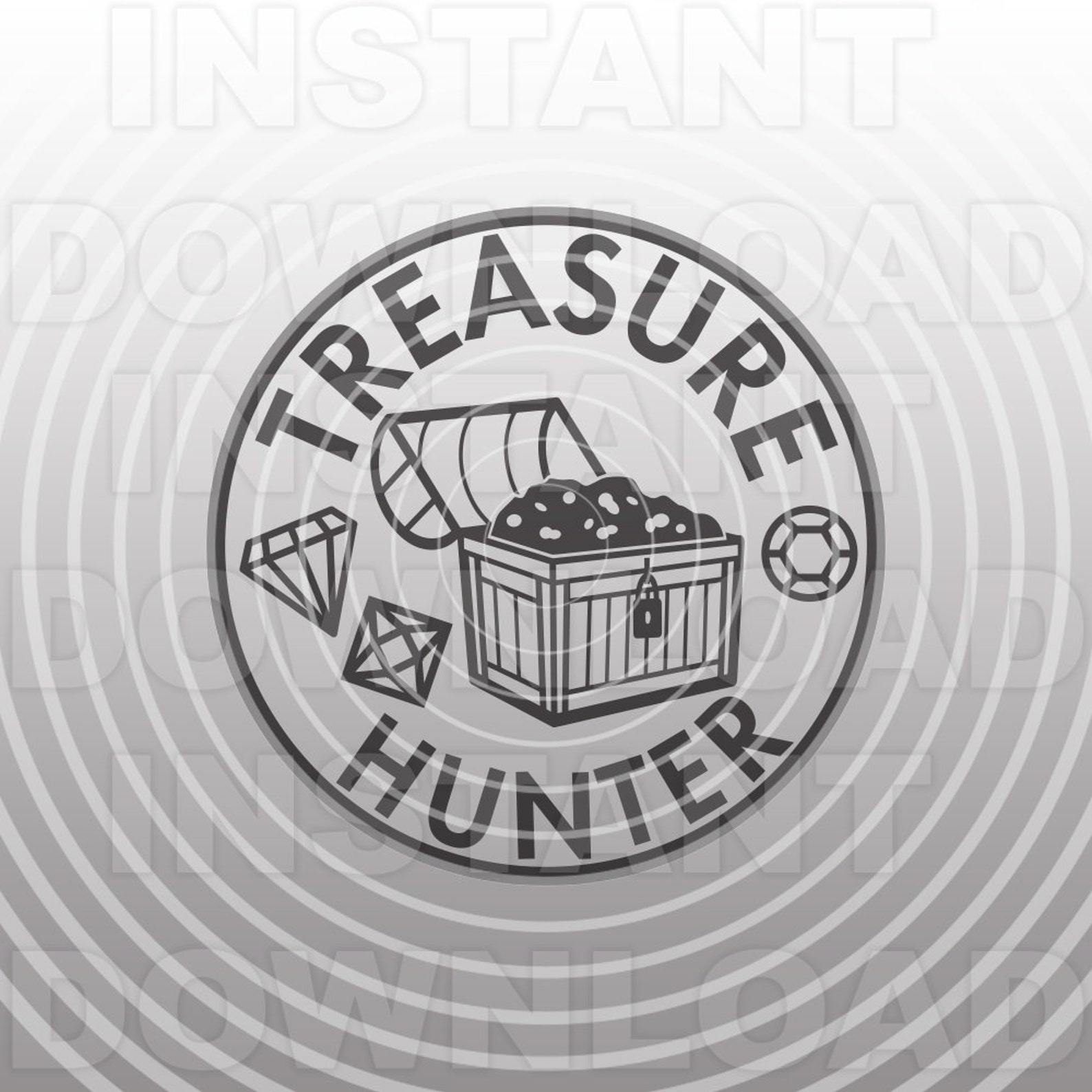 Treasure Hunter SVG Filetreasure Chest Svgvideo Gamer | Etsy