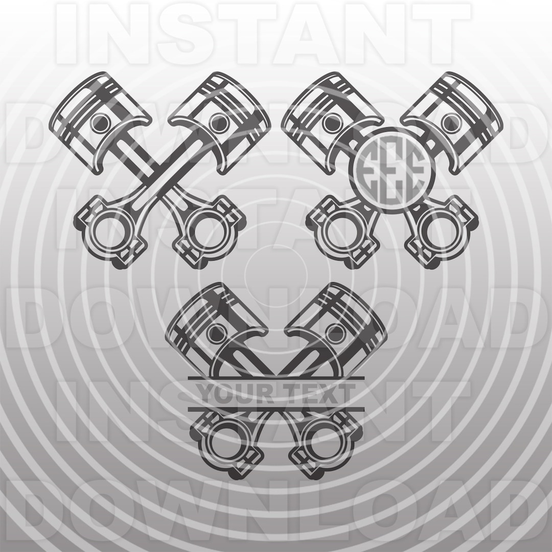 Crossed Pistons SVG File,car Racing Svg,auto Car Mechanic SVG -vector ...