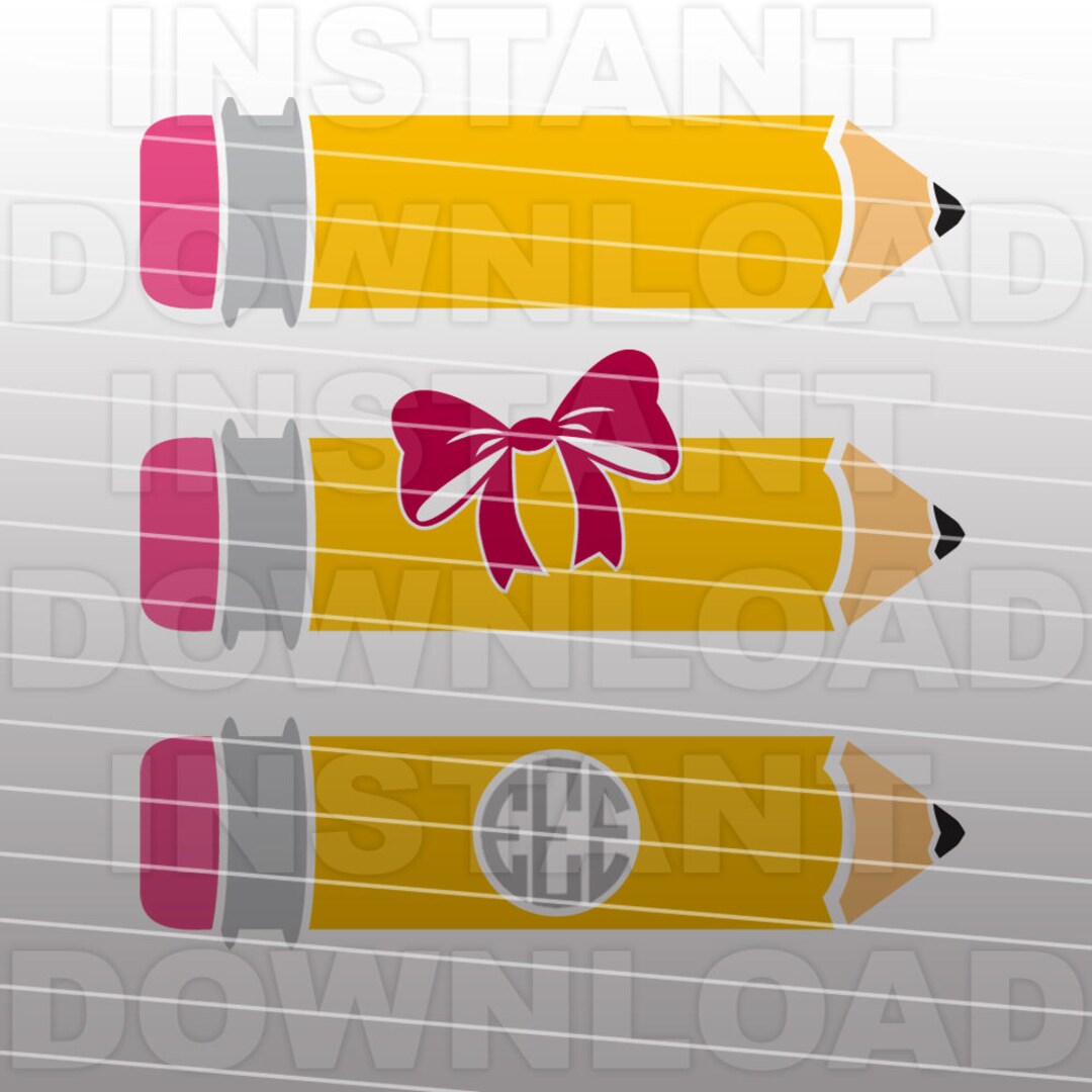 Pencil SVG File,back to School Svg,cutting Template-vector Clip Art for ...