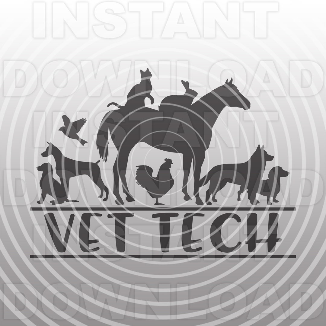 Vet Tech With Animals SVG File,veterinary Techncian Svg,veterinary ...
