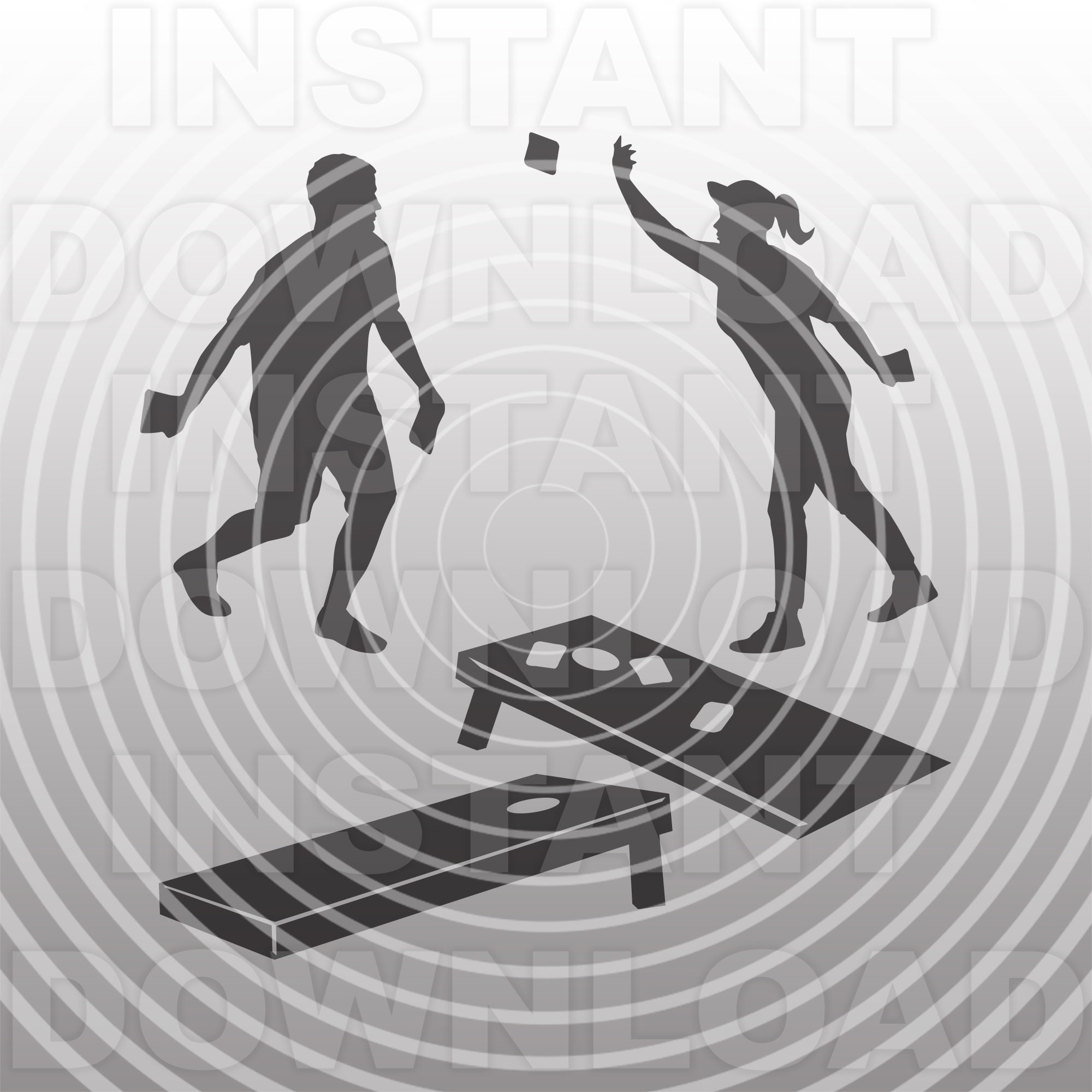 Cornhole SVG File,cornhole Boards Svg,cornhole Players Svg -personal ...