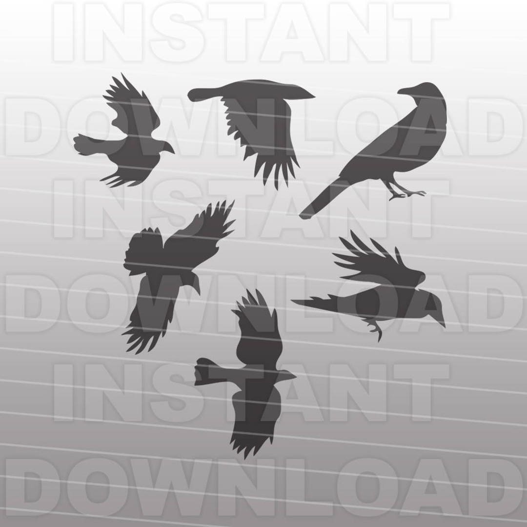 Crows SVG File -vector Art for Commercial & Personal Use,download SVG ...