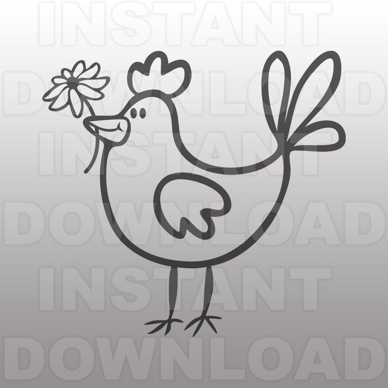 Archivo SVG de pollo, archivo SVG Doodle de pollo -Uso comercial y ...