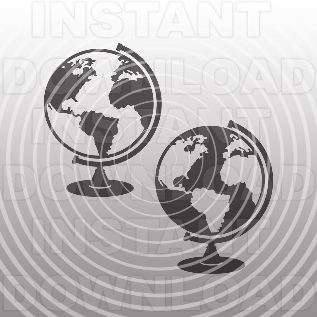 Earth Globe SVG File,planet Earth Svg,world Map Svg -vector Art ...