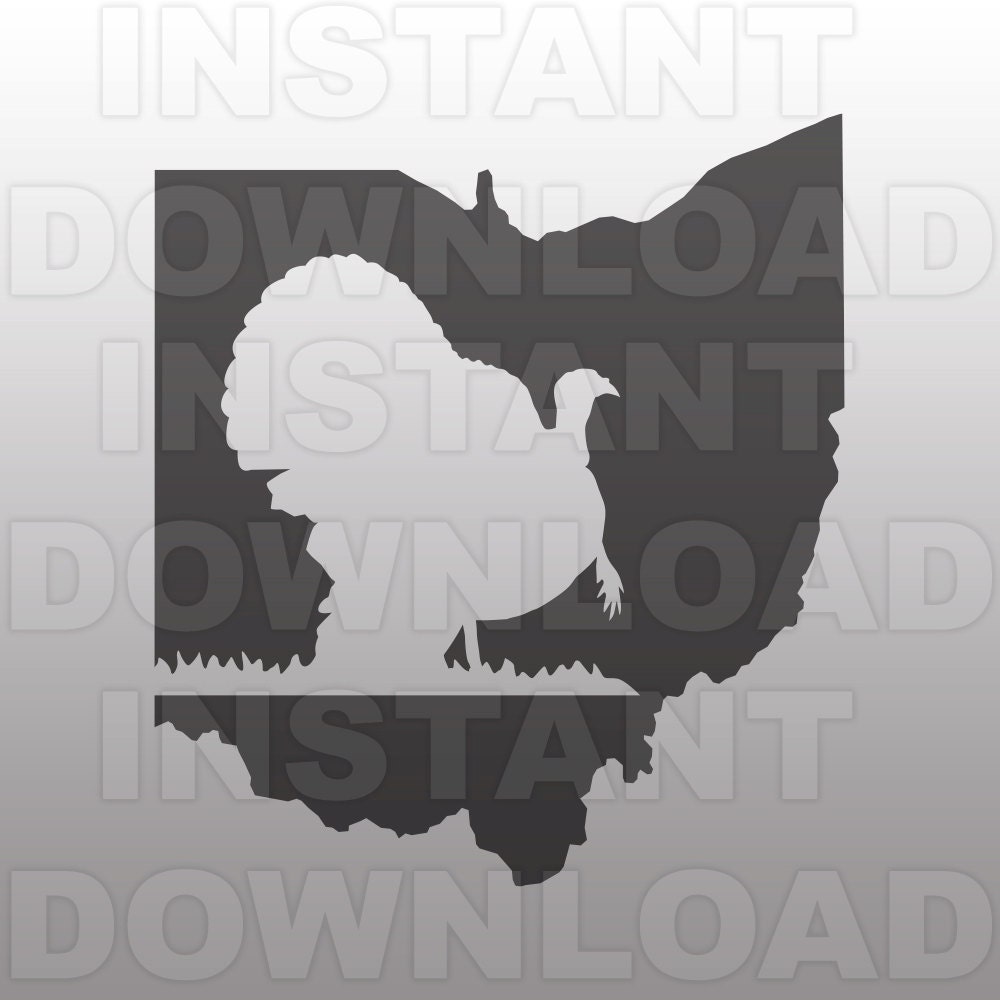Ohio Turkey Hunting SVG File Turkey Hunter SVG File | Etsy